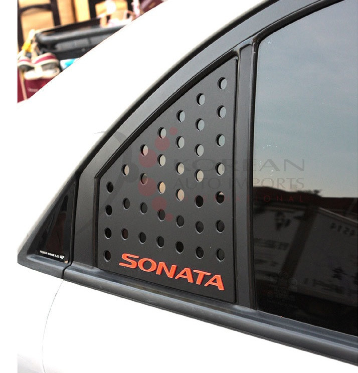 2006-2010 Sonata BLACK/RED Sport Rear Window Cover Set 2pc - Korean ...