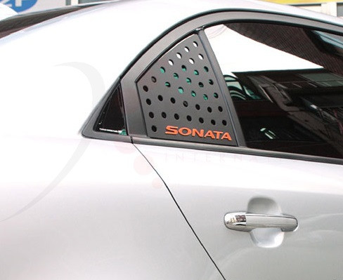 2006-2010 Sonata BLACK/RED Sport Rear Window Cover Set 2pc - Korean ...