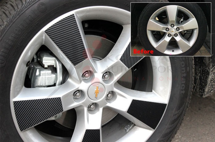 Chevy Trax Carbon Optic Wheel Decal Set 20pc - Korean Auto Imports