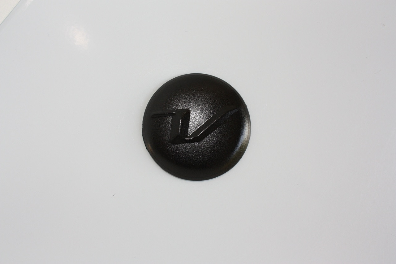 Veloster LODEN BLACK "V" Wheel Cap Emblem Overlay Set 4pc - Korean Auto ...