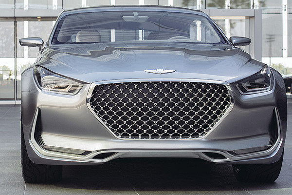 Genesis Vision G concept style wing black chrome for sedan 2009 2010 ...