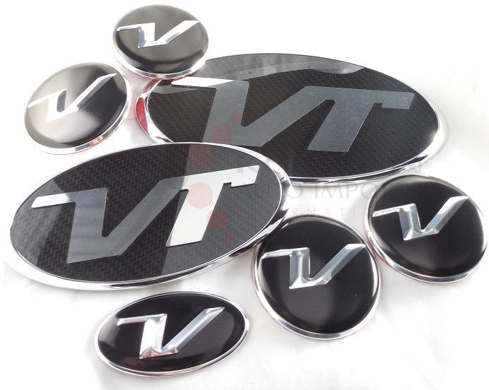 2018-2019 Veloster Loden "VT" Emblem Set 7pc - Korean Auto Imports