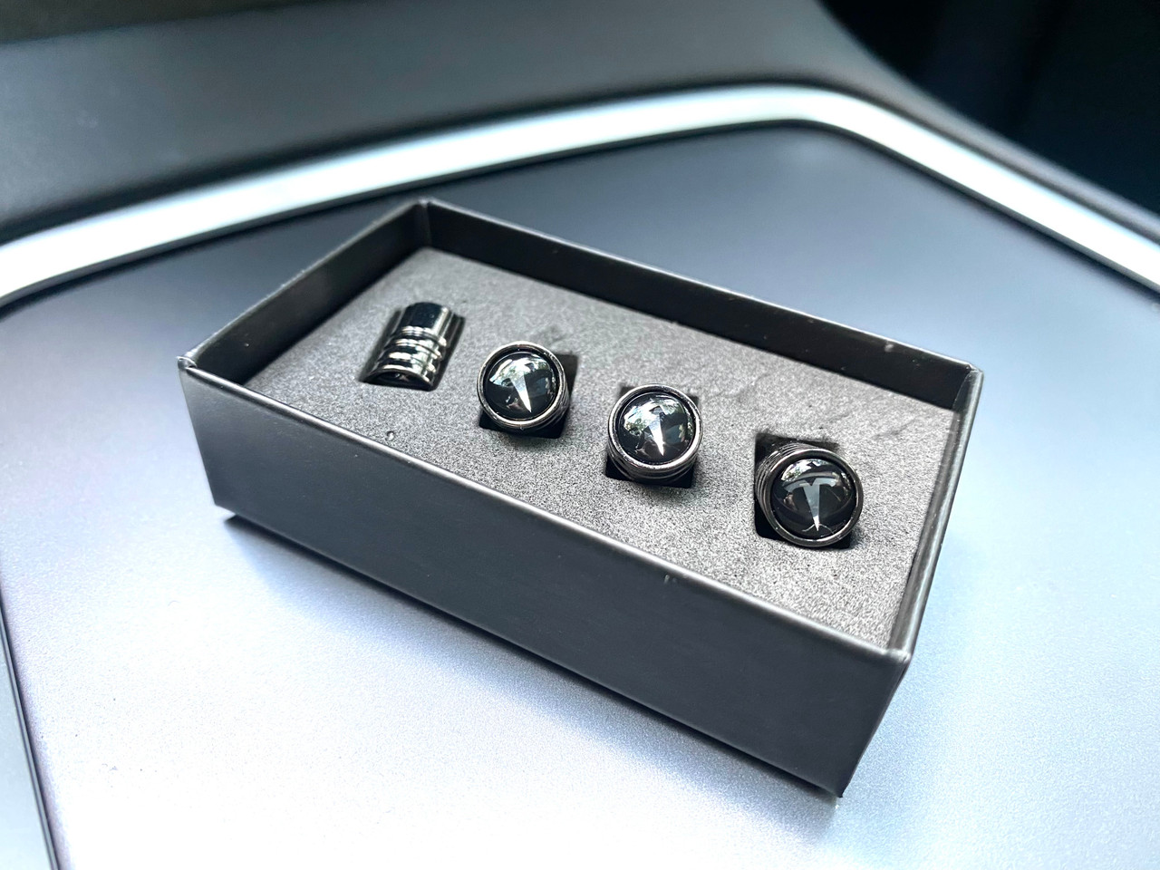 tesla valve stem caps logo emblem t badge model s model x valve caps ...