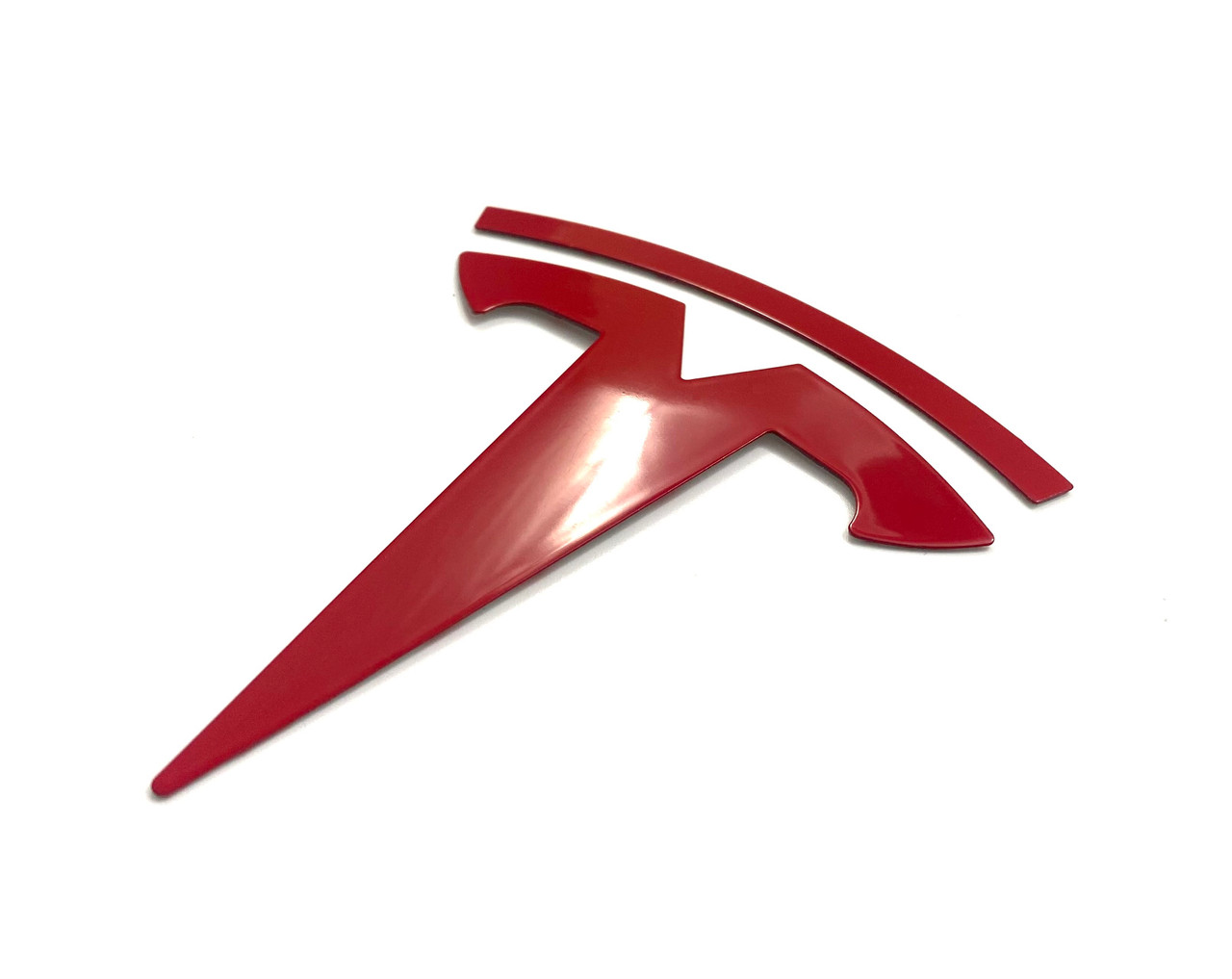 gloss red model x overlay front t badge cover up sticker metal skin ...