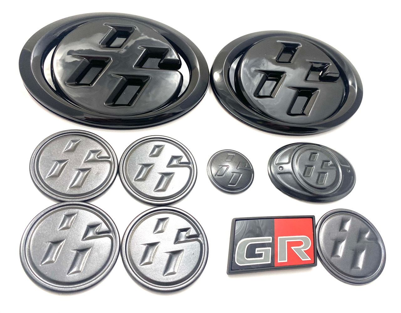 12pc conversions kit black chrome black chrome gloss black emblems ...