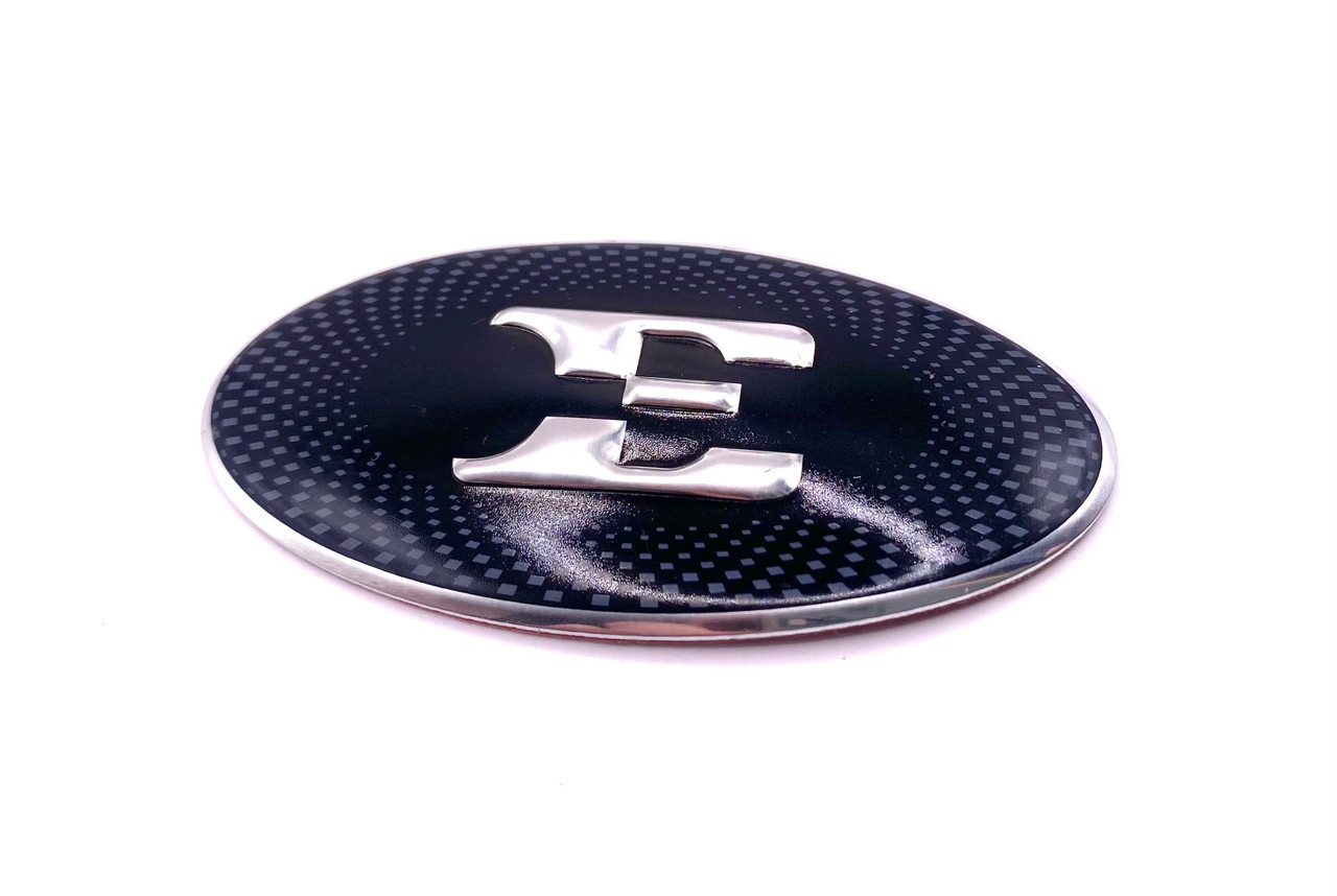 E logo stinger steering wheel emblem overlay metal kia hyundai steering ...