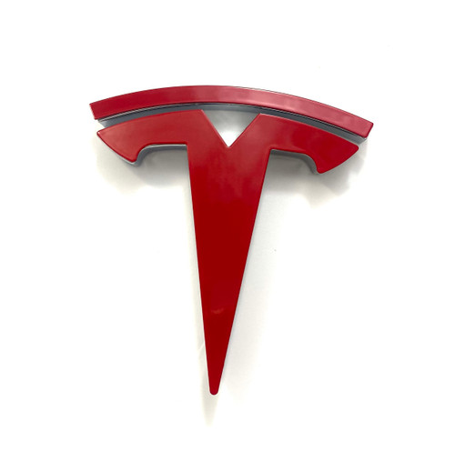gloss red model x overlay front t badge cover up sticker metal skin ...