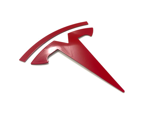 gloss red model x overlay front t badge cover up sticker metal skin ...