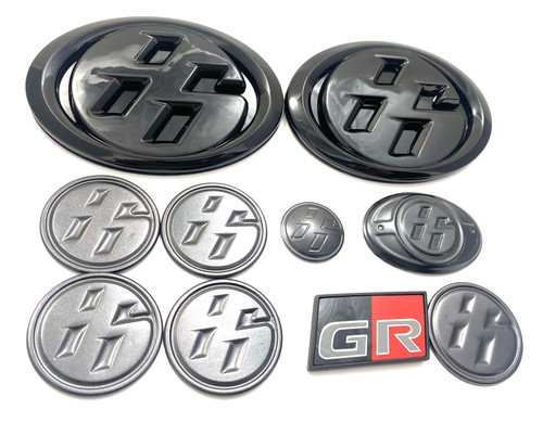 12pc conversions kit black chrome black chrome gloss black emblems ...