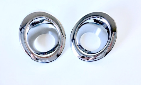 Jeep Dodge Chrome Fog Light Bezel Trim Set 2pc (FREE SHIPPING)