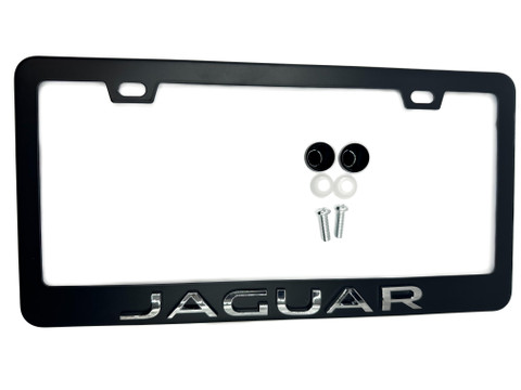 jaguar black chrome license plate frame F-type E-Pace F-pace I-pace XE ...