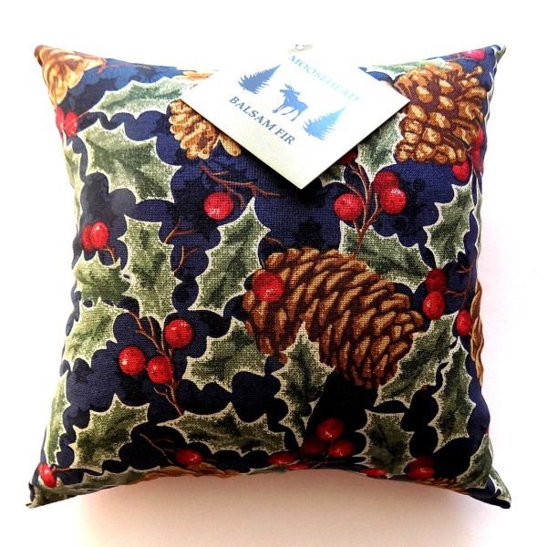 Cone and Holly Balsam Pillow, 5 inch - Moosehead Marketplace