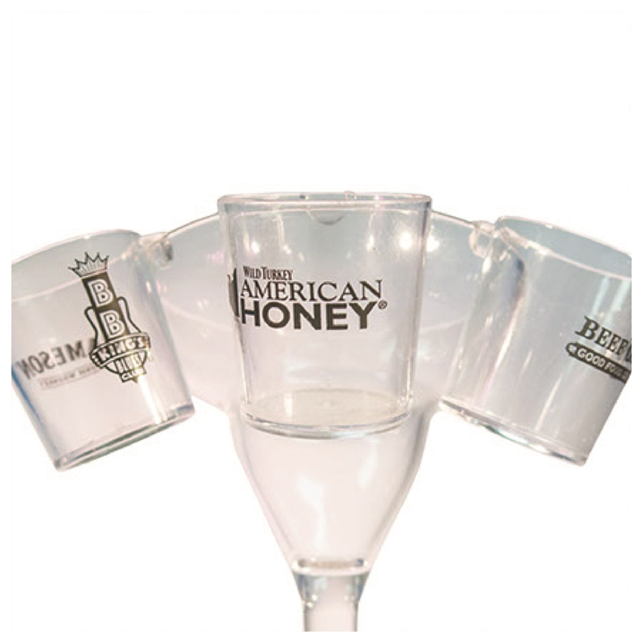 Plastic Hanging Shot Glass With A Custom Imprint
