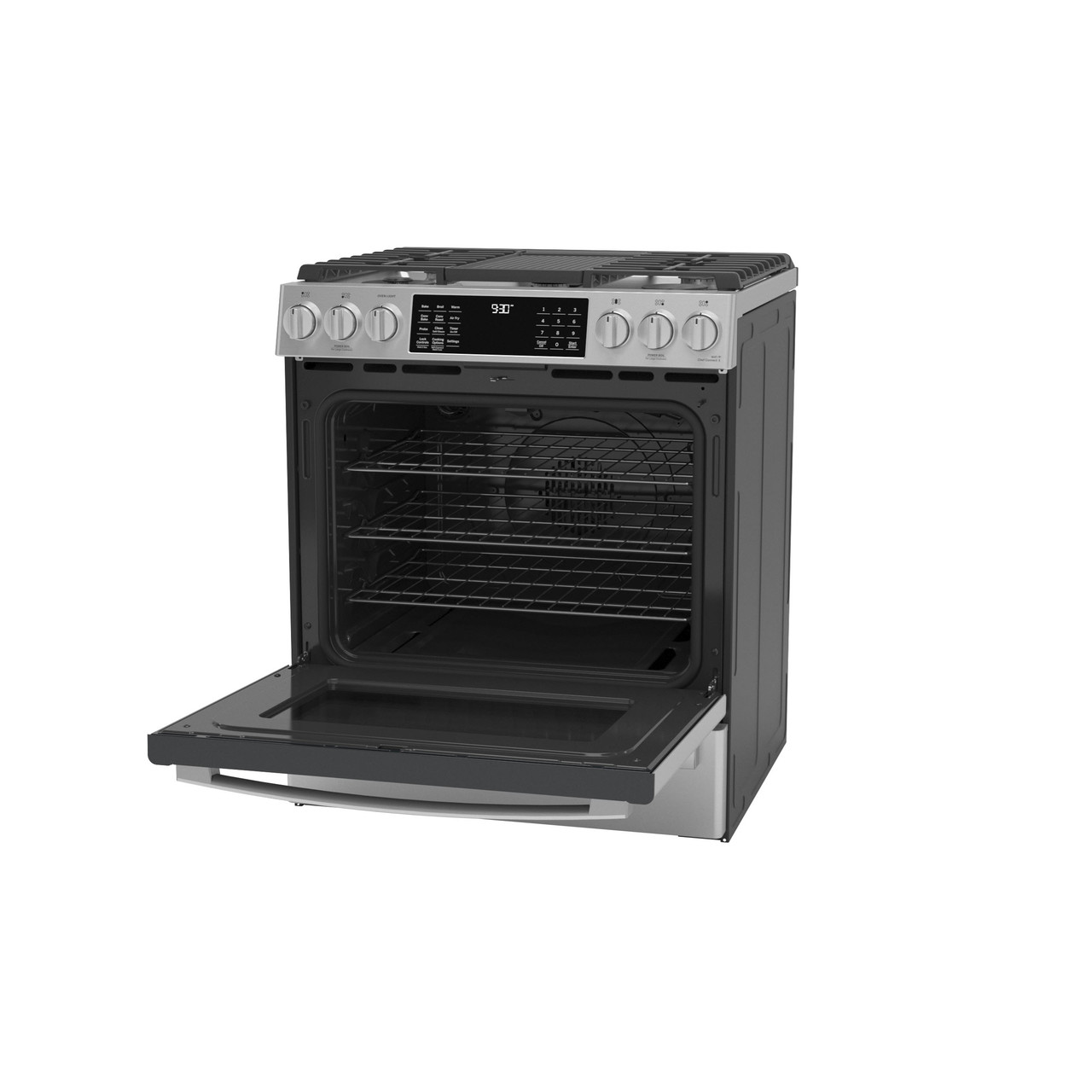 GE Profile™ 30" Smart Slide-In Front-Control Gas Fingerprint Resistant ...