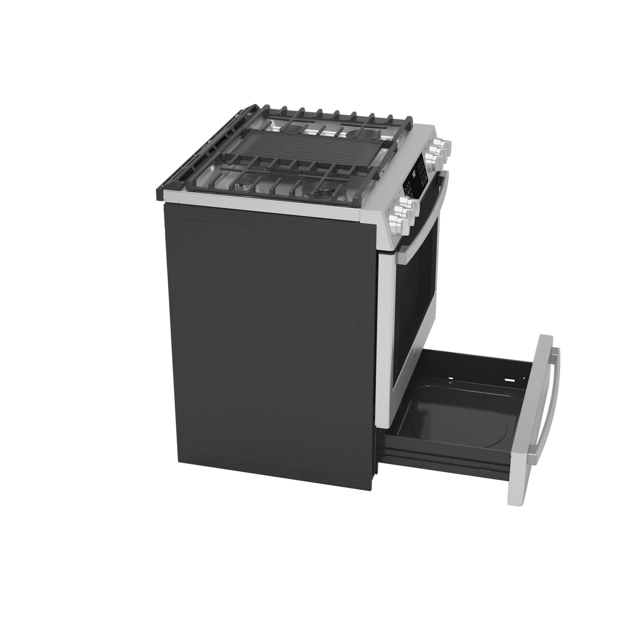 GE Profile™ 30" Smart Slide-In Front-Control Gas Fingerprint Resistant ...