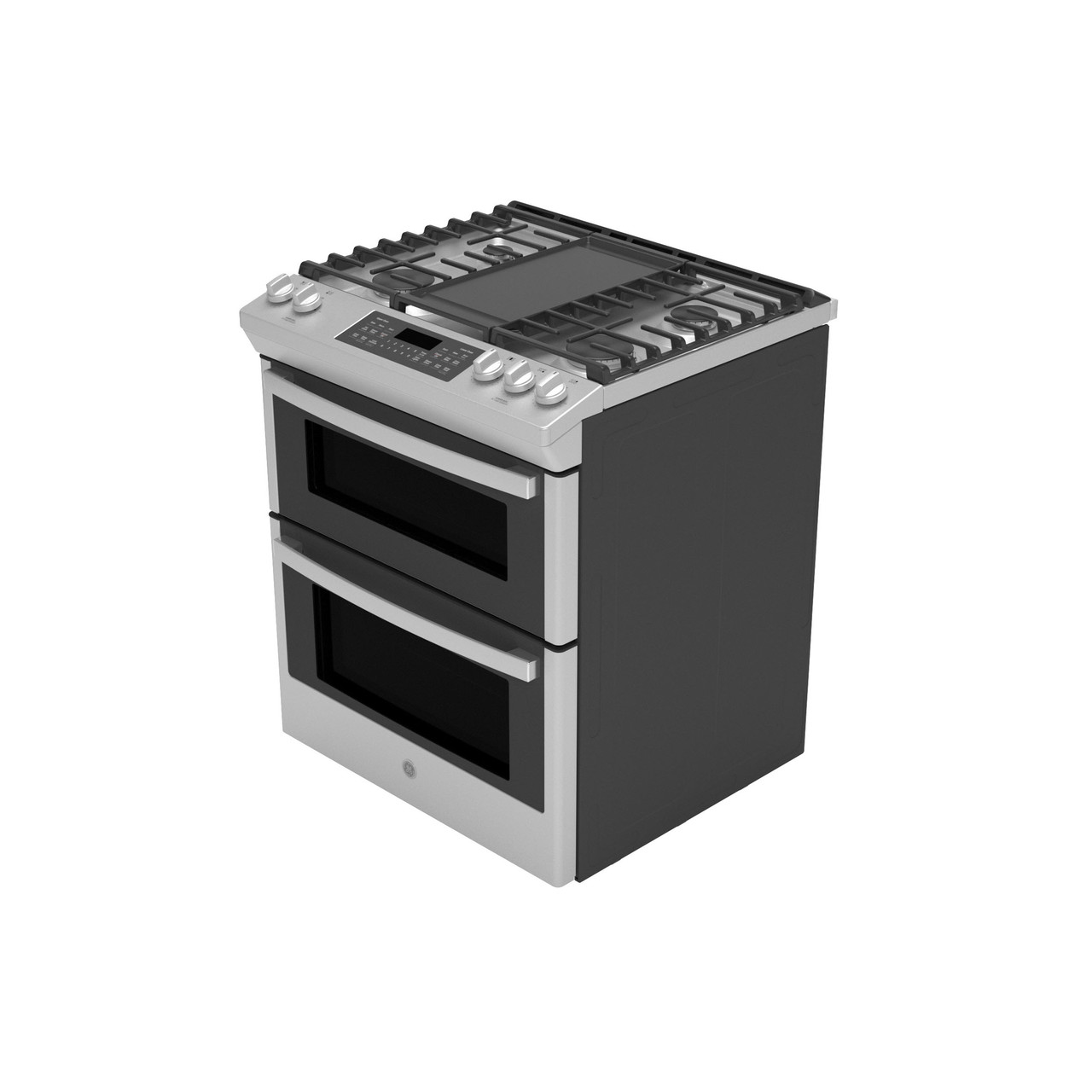 GE 30" Slide-In Front Control Gas Double Oven Range - JGSS86SPSS - GE ...