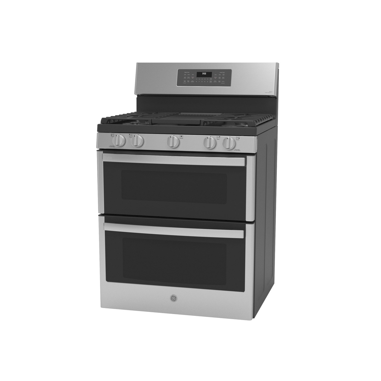 GE Profile™ 30" Free-Standing Gas Double Oven Convection Fingerprint ...