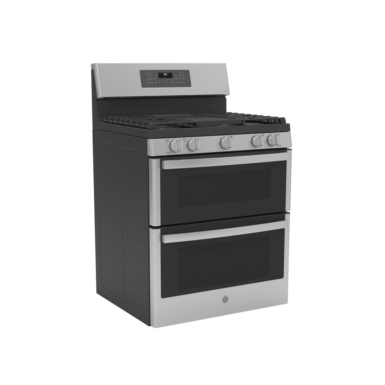 GE Profile™ 30" Free-Standing Gas Double Oven Convection Fingerprint ...