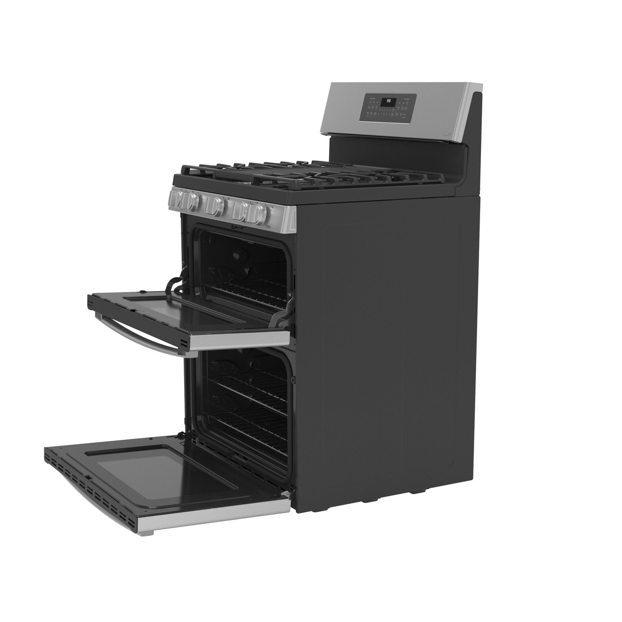 GE Profile™ 30" Free-Standing Gas Double Oven Convection Fingerprint ...