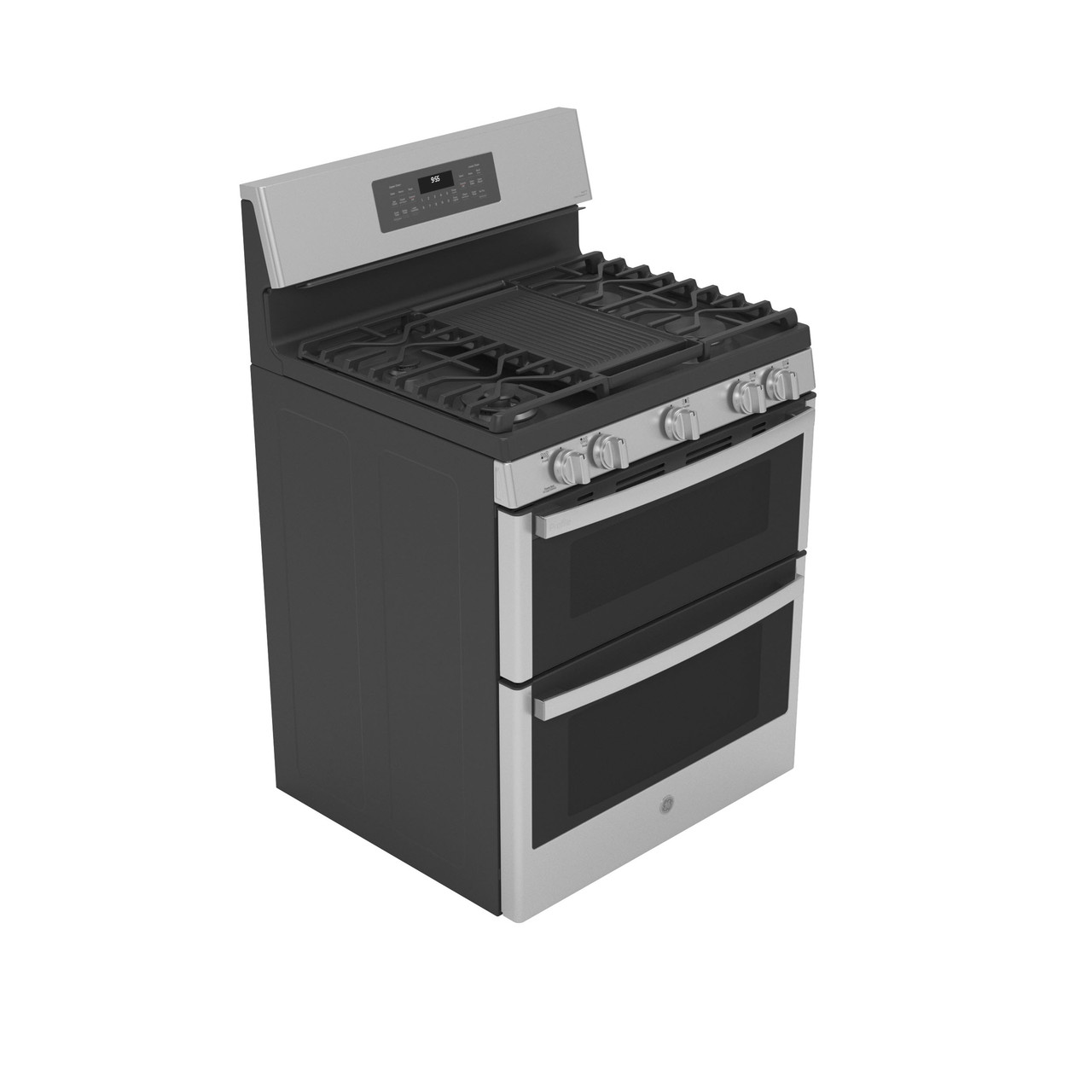 GE Profile™ 30" Free-Standing Gas Double Oven Convection Fingerprint ...