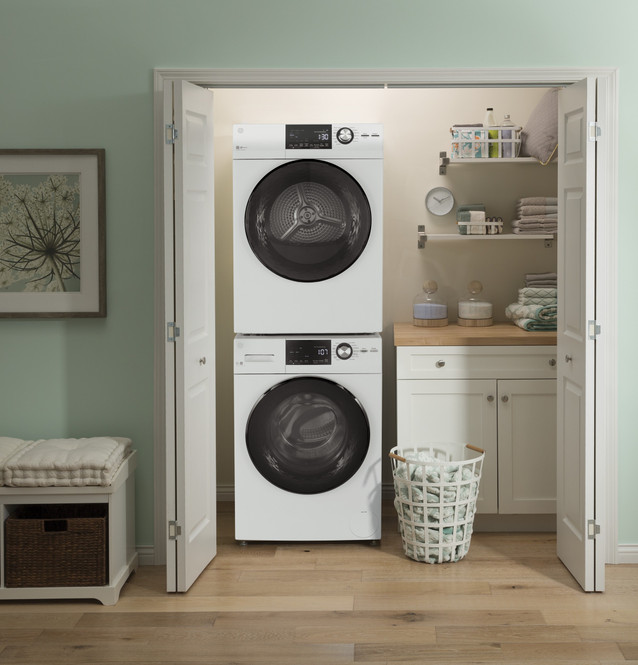GE® ENERGY STAR® 24" 4.3 Cu.Ft. Front Load Vented Electric Dryer with ...