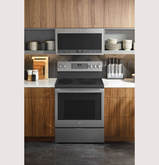 GE Profile™ 30" Smart Free-Standing Electric Convection Fingerprint ...