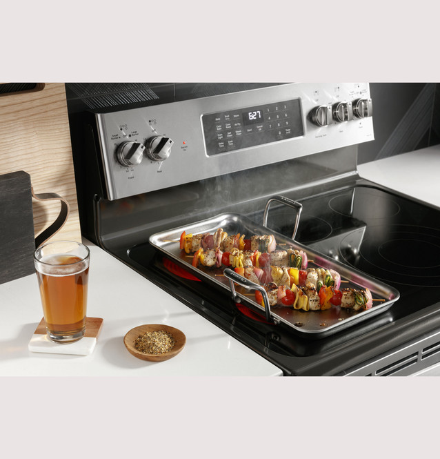 GE Profile™ 30" Smart Free-Standing Electric Convection Fingerprint ...