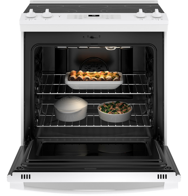 GE® 30" Slide-In Electric Convection Range with No Preheat Air Fry ...