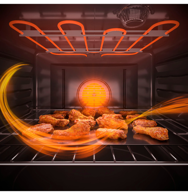 GE® 30" Slide-In Electric Convection Range with No Preheat Air Fry ...