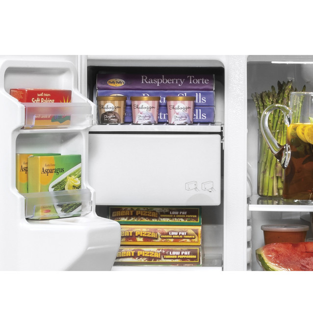 GE® 21.8 Cu. Ft. Counter-Depth Side-By-Side Refrigerator - GZS22IMNES ...
