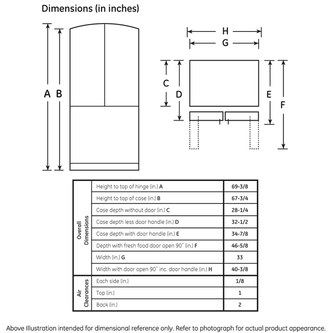 GE® ENERGY STAR® 22.0 Cu. Ft. French-Door Refrigerator - GFSF2HCYWW ...