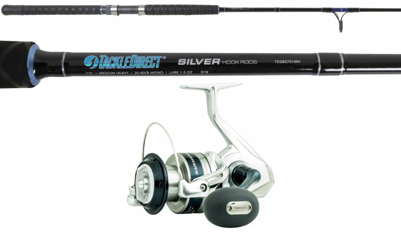 TackleDirect Silver Hook Boat Spinning Combos - TackleDirect