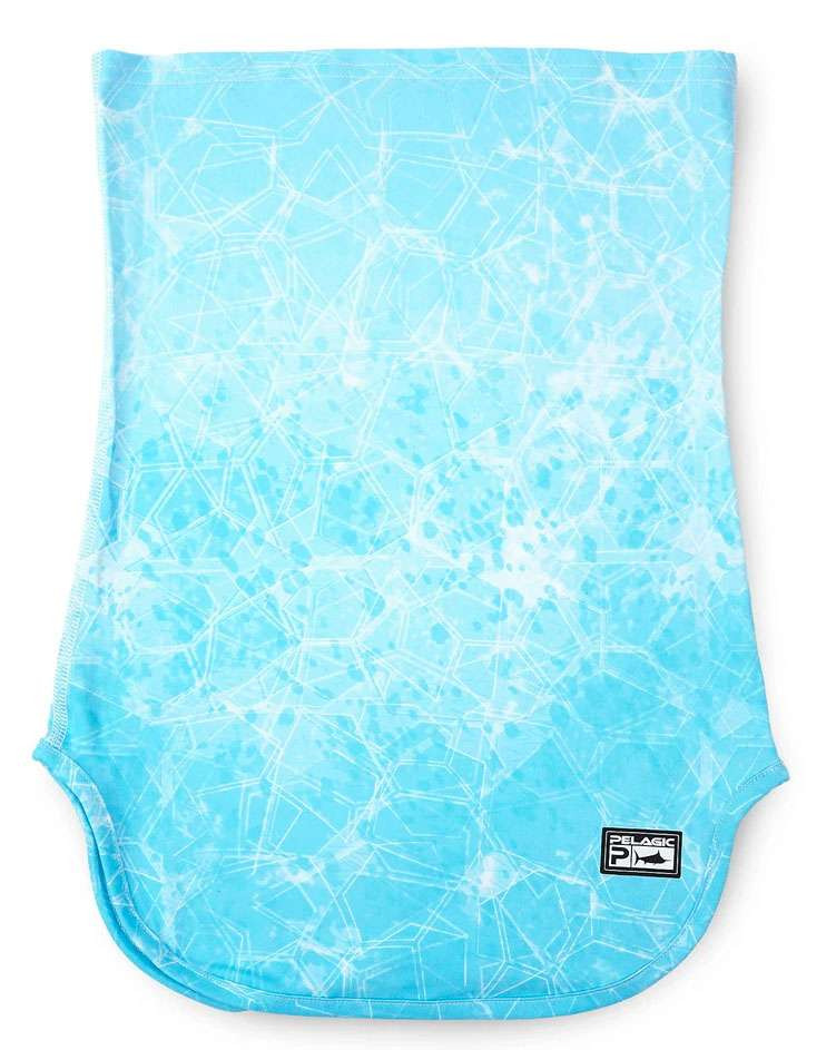 Pelagic Sunshield Fishing Neck Gaiter - Hex Light Blue - TackleDirect
