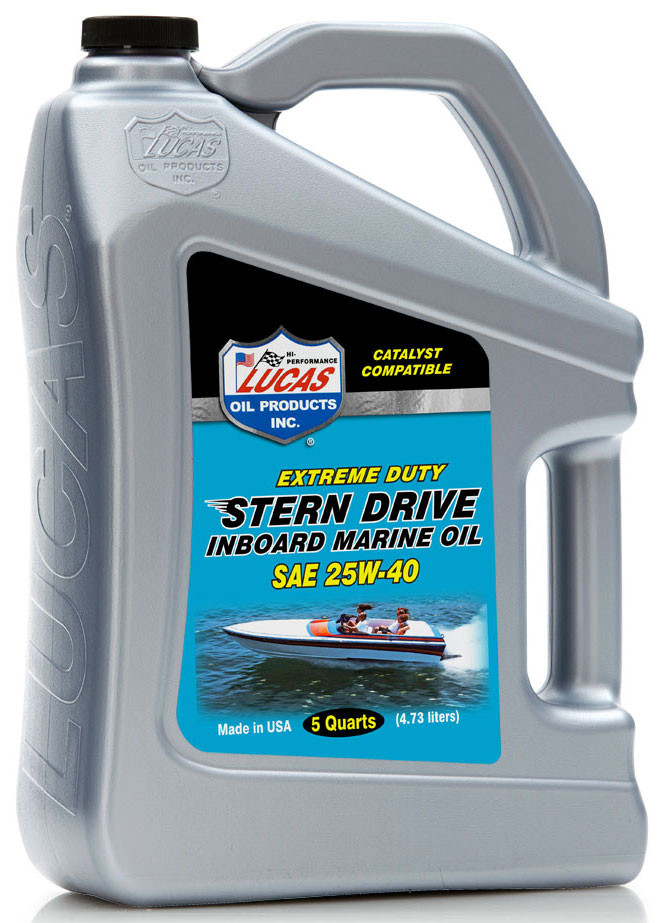 Lucas Oil Stern Drive Inboard Engine Oil SAE 25W40 5qt - TackleDirect