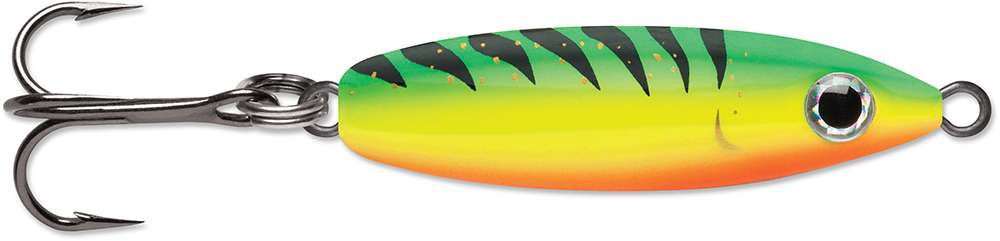 VMC Rattle Spoon - 1/8oz - Glow Fire Tiger - TackleDirect