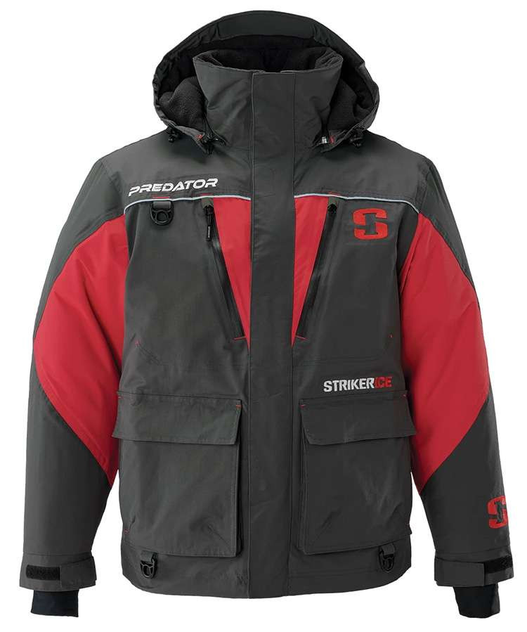 Striker Predator Jacket - Charcoal/Red - Medium - TackleDirect