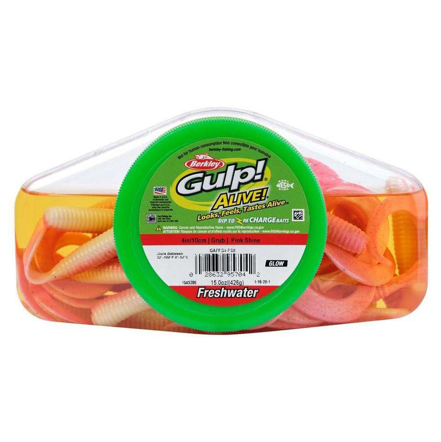 Berkley Gulp! Alive Freshwater Grub - Half Pint - TackleDirect
