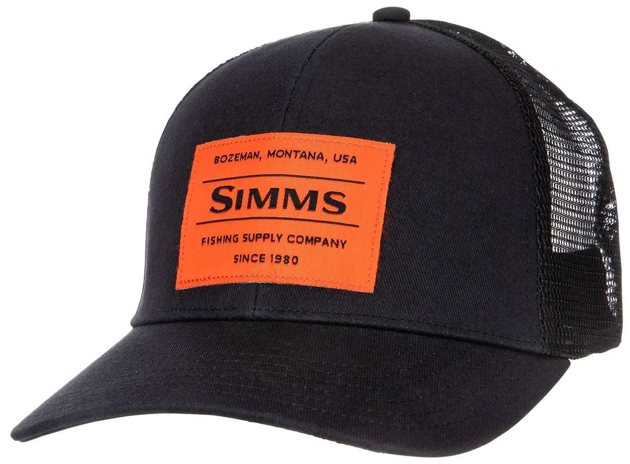 Simms Original Patch Trucker Hat - Black - TackleDirect