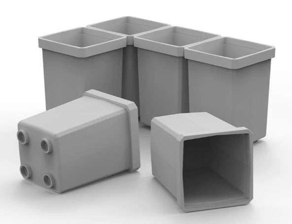 Buzbe Customizable Deep Bins - (6) 1x1D Deep Bins - TackleDirect