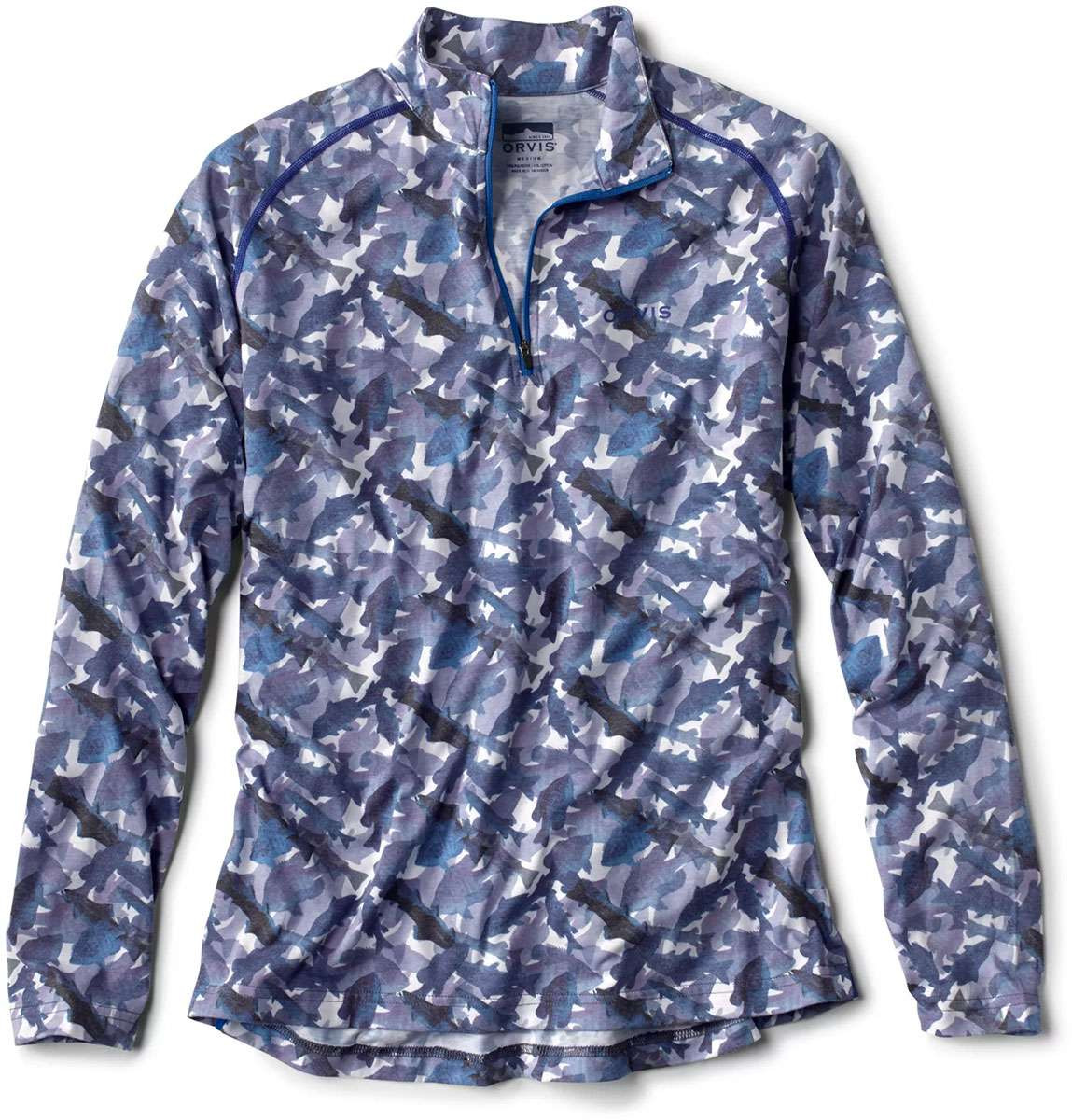 Orvis Dri-Release Quarter Zip Shirt - True Blue - TackleDirect