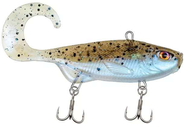 Chasebaits Curly Vibe 3.25in - Pearl Minnow - TackleDirect
