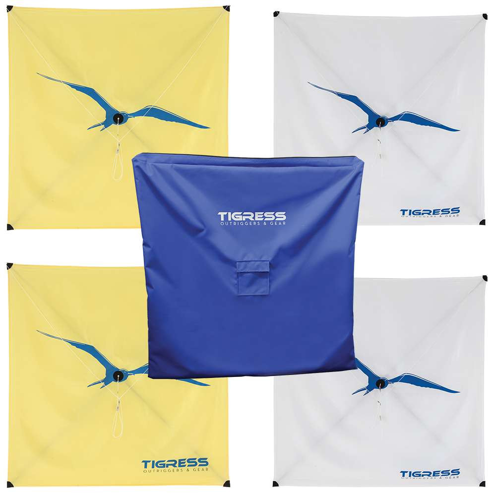 Tigress Kite Kit - 2 All Purp. Y, 2 Spec. W and Strg Bag - TackleDirect