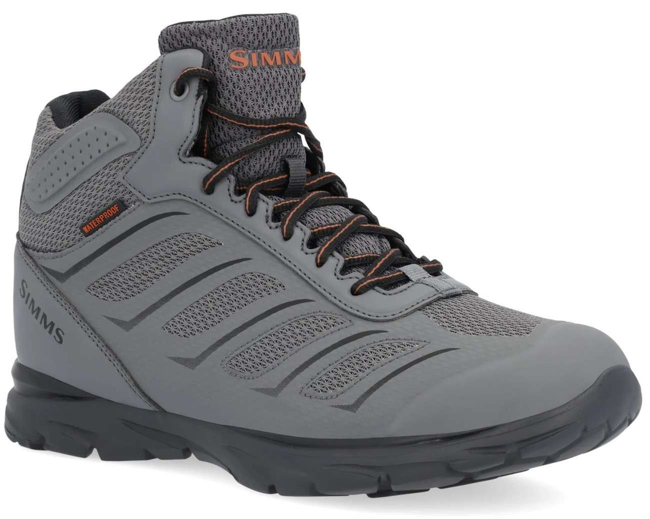Simms Mens Challenger Mid Deck Shoe - Carbon - 11 - TackleDirect