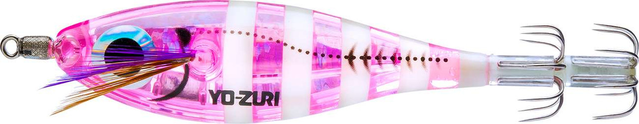 Yo-Zuri Ultra 3D Laser DX M2 SS Squid Jig 3 3/8in Zebra Pink