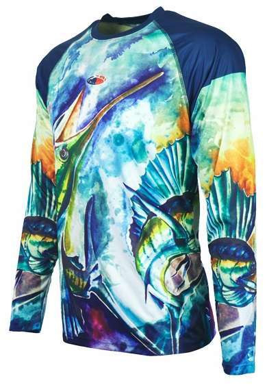 Bluefin USA Rashguard AO Sail Splash - TackleDirect