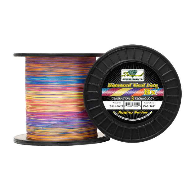 Diamond Yard Line Jigging Series 8X Solid Braided Line - 30lb - 1500yds ...