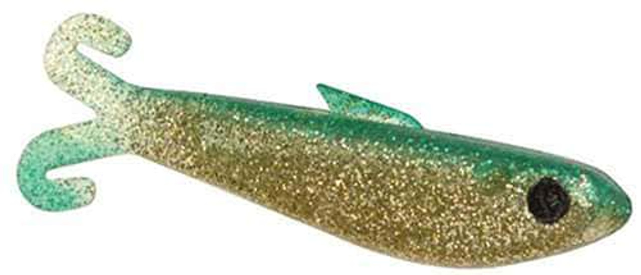 Doa Bait Buster Shallow Runner 342 Near Clear Gold Glitter Green Back
