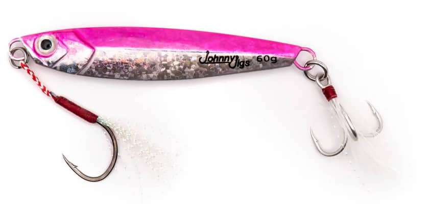Johnny Jigs Long Casting Jig - 40g - Pink/Silver - TackleDirect