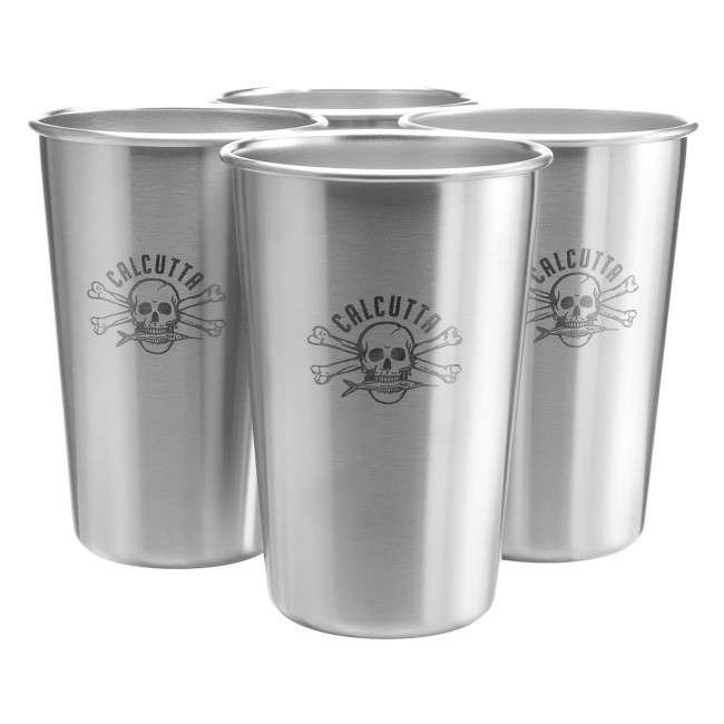 Calcutta Stainless Steel Pint Cups - 4 Pack - TackleDirect