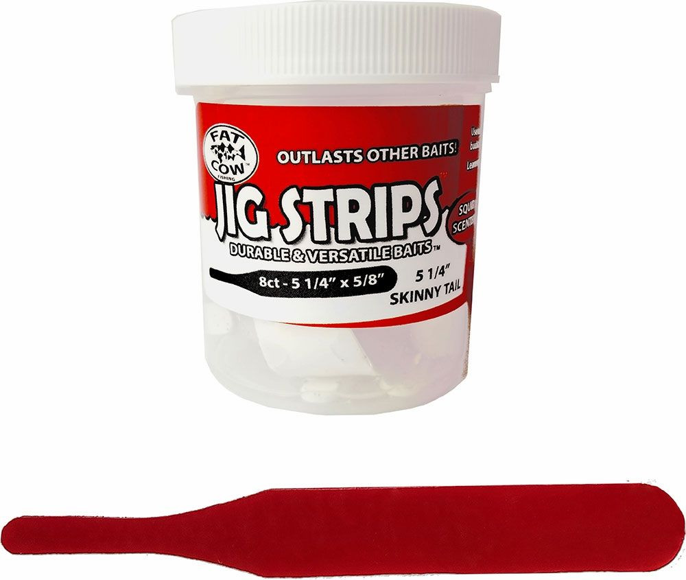 Fat Cow Fishing Jig Strips - Skinny Tails - TackleDirect